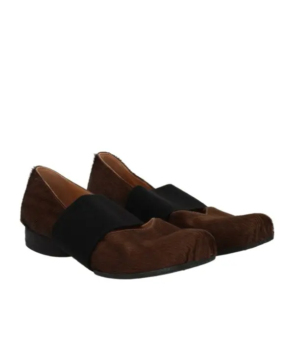 UMA WANG Square-toed Ballet Flats - Brown