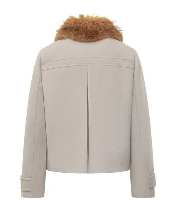 Ba&sh Terry Faux Fur Trimmed Coat - No
