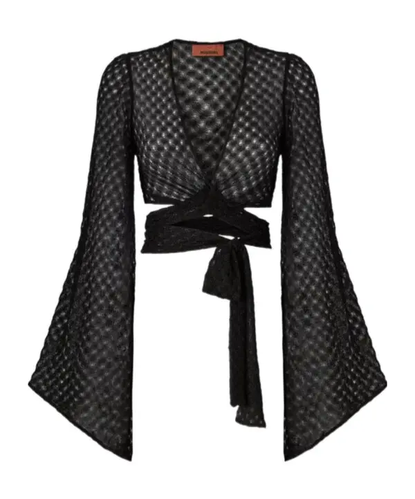 Missoni Raschel Lace Wrap Top - Black