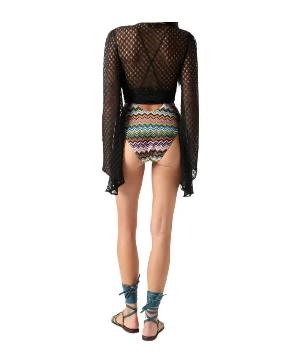 Missoni Raschel Lace Wrap Top - Black