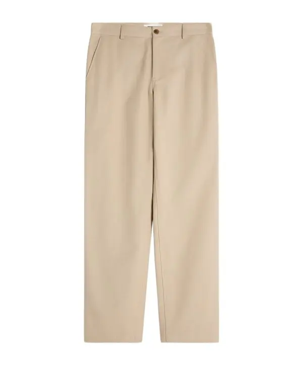 Maison Kitsuné Cotton Gabardine Chino Pants - Dune