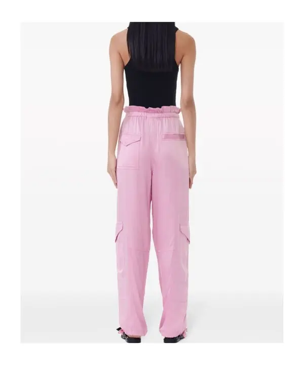 GANNI Drawstring Cargo Pants - Pink
