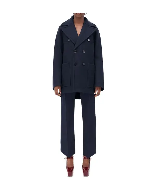 Bottega Veneta Curved Shape Felted Coat