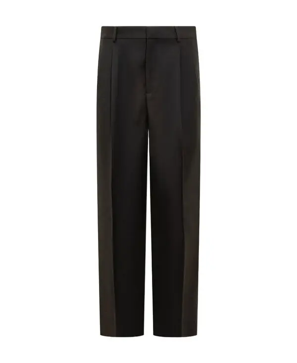 Versace Logo Patch Tailored Trousers - Black