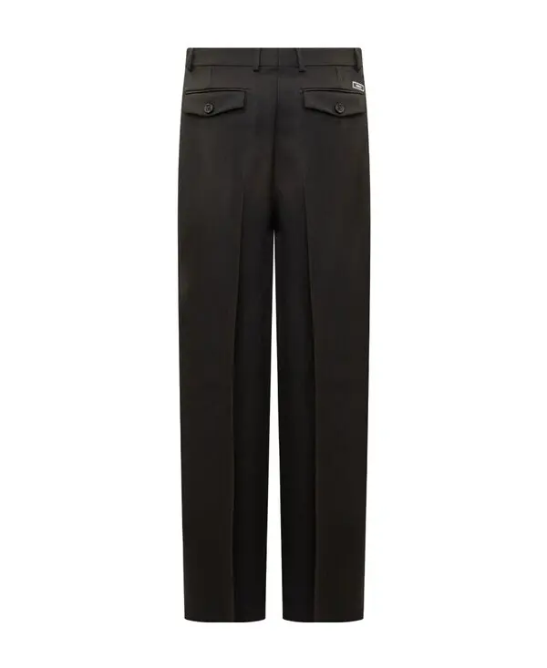 Versace Logo Patch Tailored Trousers