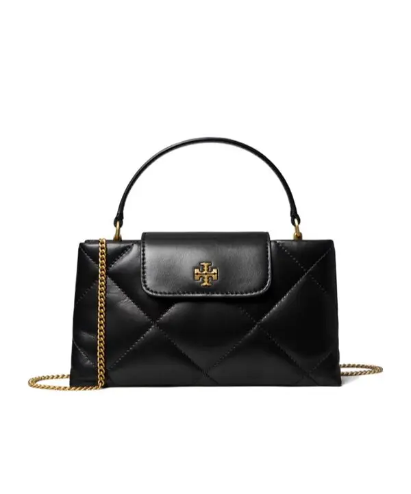 Tory Burch Kira Diamond Quilt Top Handle Bag - Black