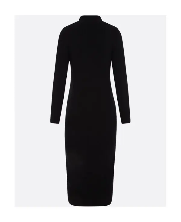 Sacai Layered Pleated Zip-up Midi Dress