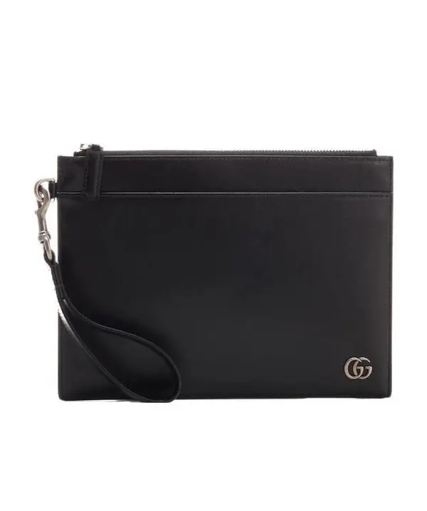 Gucci Gg-plaque Clutch Bag - Black
