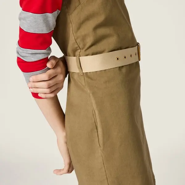 Miu Miu Gabardine Mini Dress With Belt