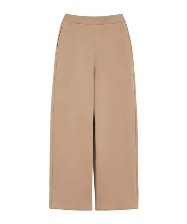 Max Mara Embroidered Jersey Trousers - Biscuit