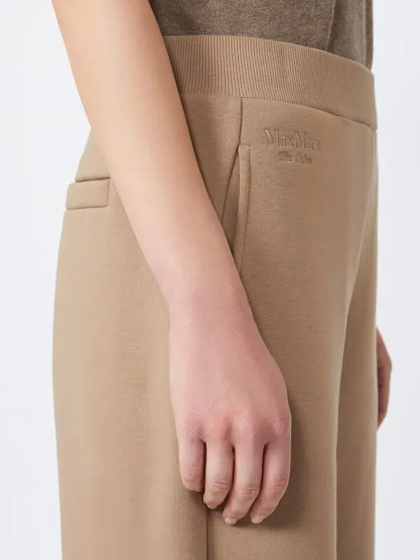 Max Mara Embroidered Jersey Trousers - Biscuit