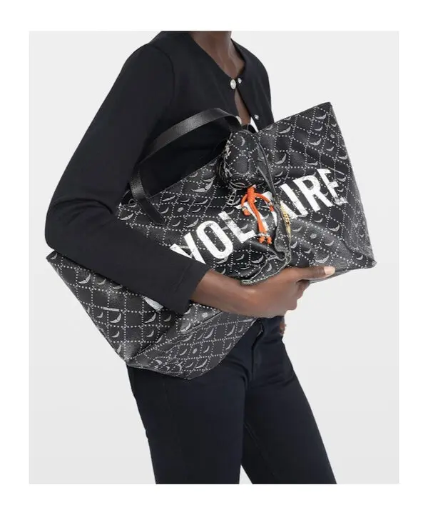 Zadig&Voltaire Logo Printed Tote Bag - Black