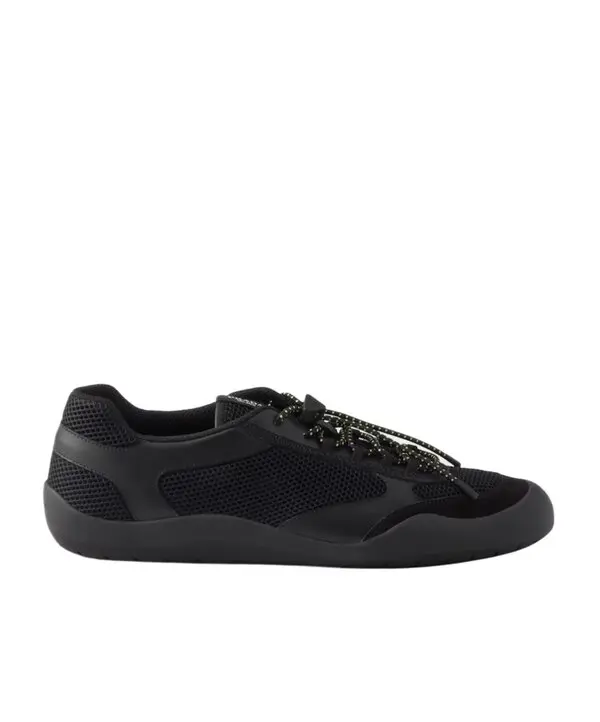 Prada Speedrock Mesh Panelled Sneakers - Black