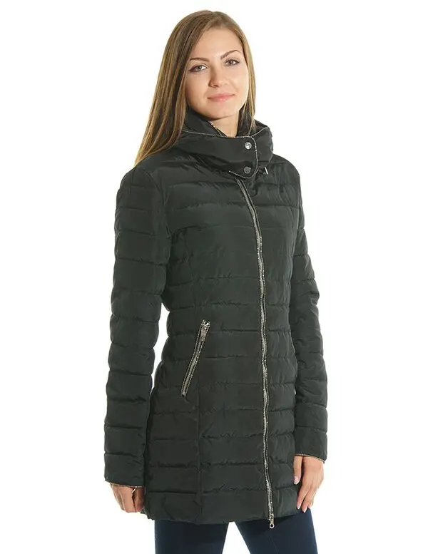 Emporio Armani Quilted Hooded Down Jacket With Logo Detail - Black