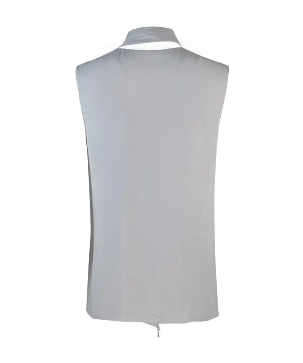 Patrizia Pepe Sleeveless V-neck Top With Belt Detail