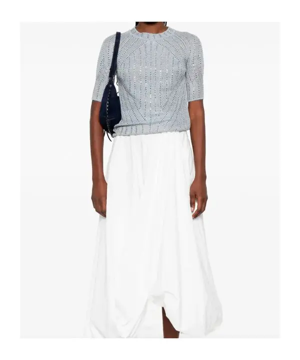 Ermanno Scervino Openwork Knit T-shirt - Denim