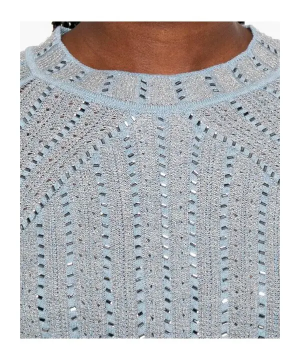 Ermanno Scervino Openwork Knit T-shirt - Denim