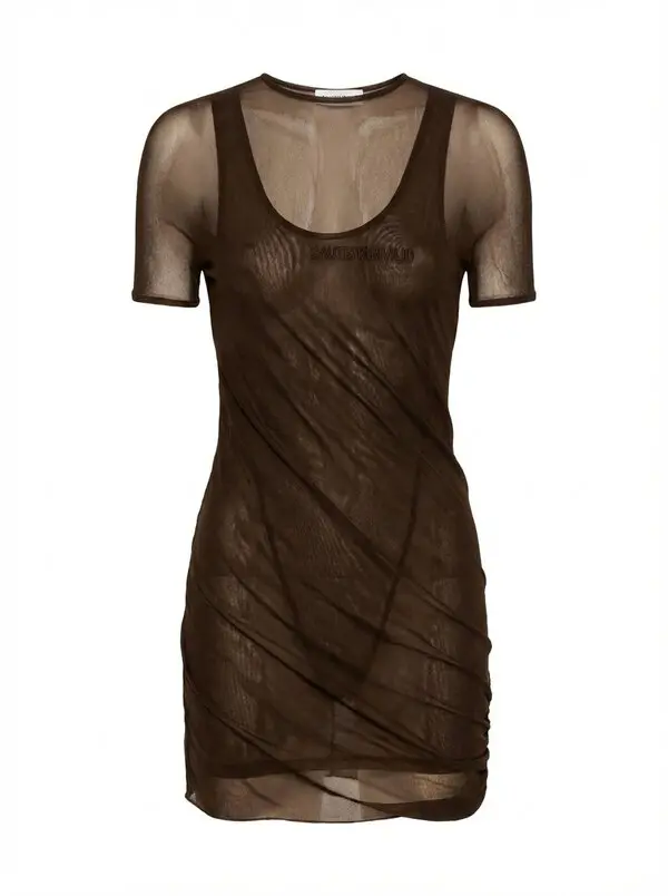 JEAN PAUL GAULTIER X Shayne Oliver Mesh Maxi Dress - Black