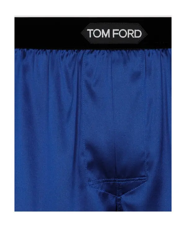 TOM FORD Logo Waistband Mid-rise Boxers - Blue