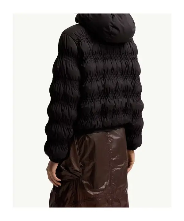 Moncler Gather-quilted Hooded Short Down Jacket