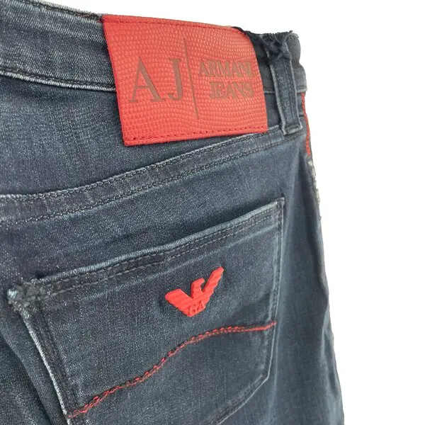 Emporio Armani Slim Fit Logo Jeans - Black