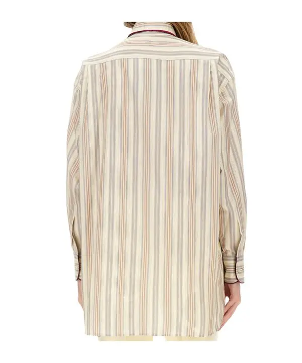 Etro Striped Shirt With Velvet Trim