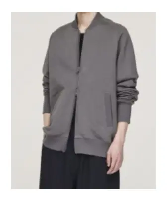 Y3 Zip Track Top With Ribbed Details - Grey