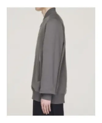 Y3 Zip Track Top With Ribbed Details - Grey