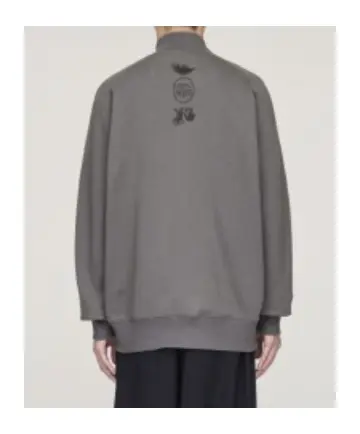 Y3 Zip Track Top With Ribbed Details - Grey