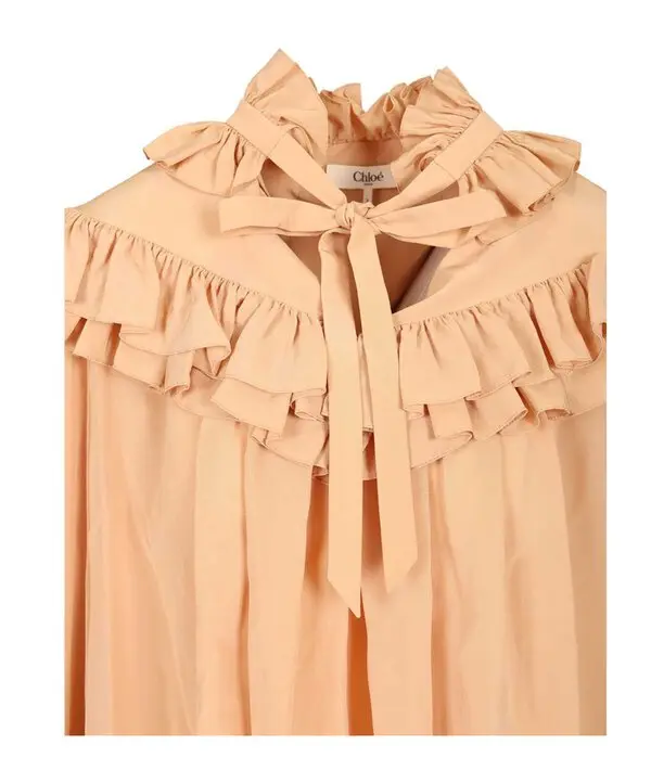Chloé Ruffled Tie-neck Blouse - No