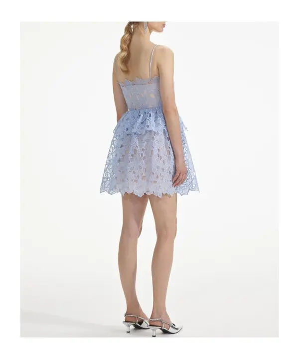SELF-PORTRAIT Corded Lace Sheer Minidress