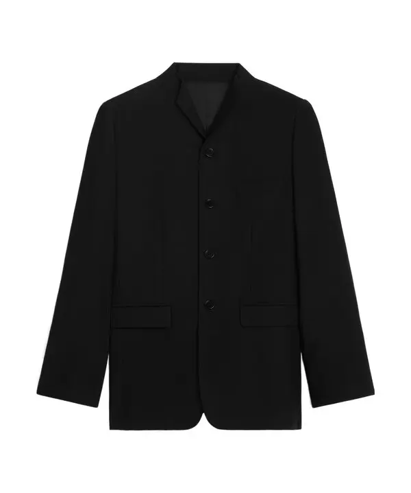 Celine Diagonal Wool Wing Collar Jacket
