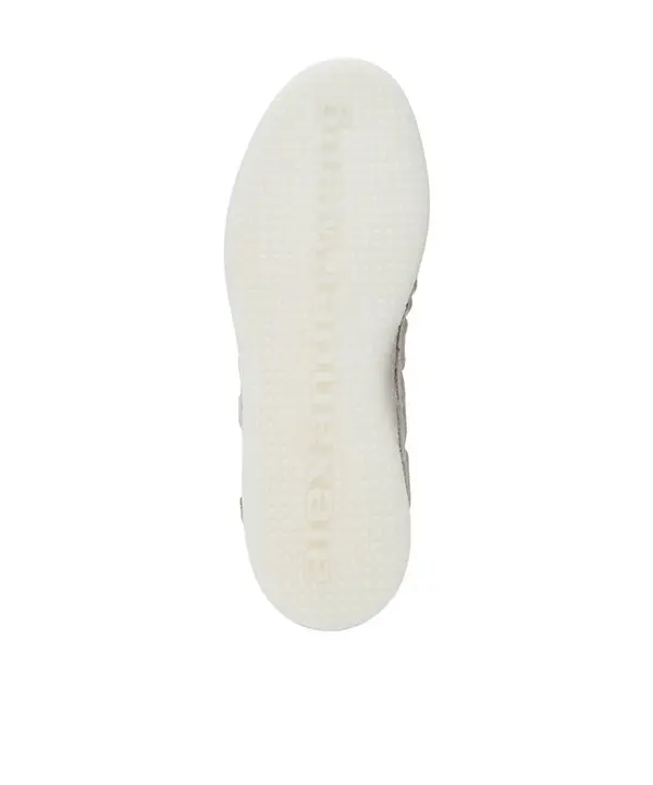 Alexander Wang Logo-embossed Suede Sneakers - White