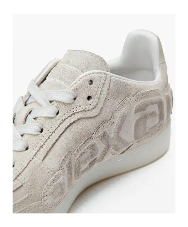Alexander Wang Logo-embossed Suede Sneakers - White