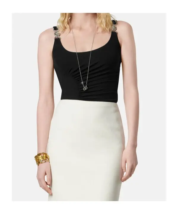 Versace Draped Jersey Bodysuit