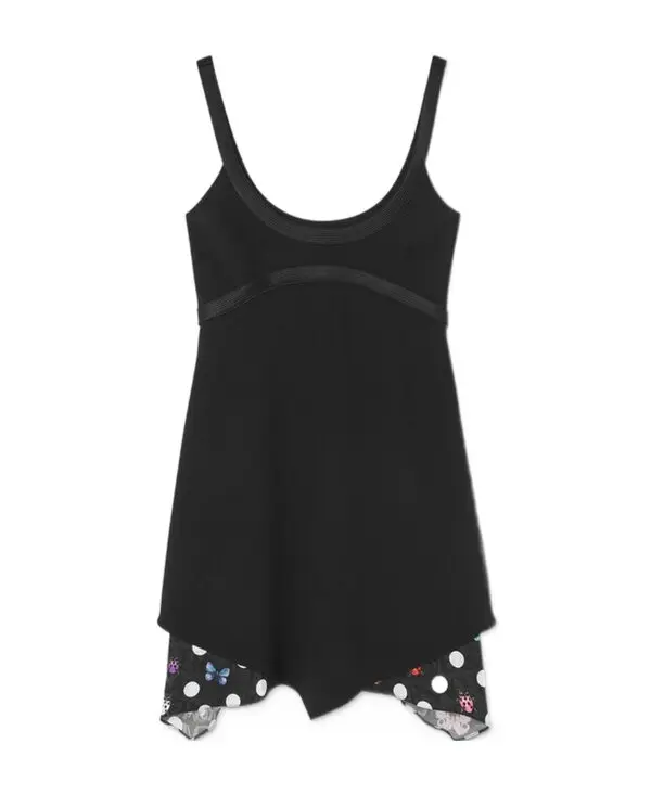 Versace Butterfly And Dot Print Sleeveless Mini Dress