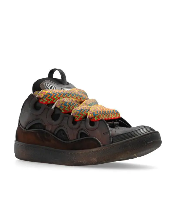 LANVIN Curb Chunky Lace-up Sneakers - Black