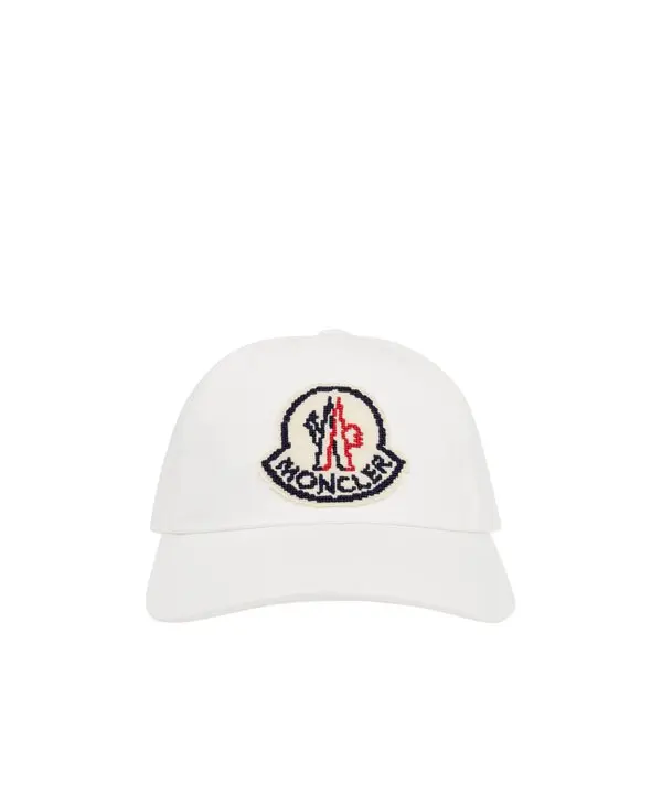 Moncler Gabardine Baseball Cap - White