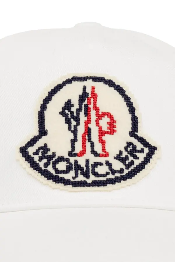 Moncler Gabardine Baseball Cap - White