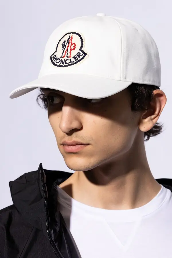 Moncler Gabardine Baseball Cap - White