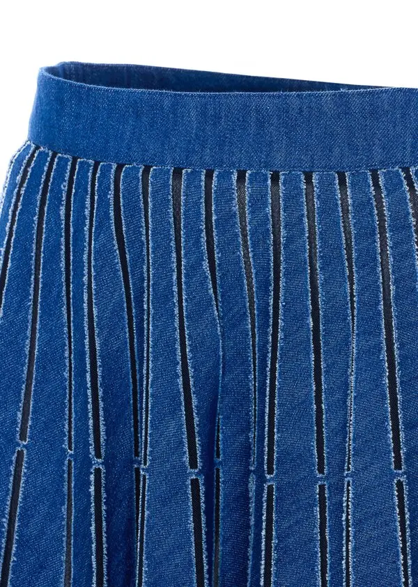 TWINSET Pleated Midi Skirt With Openwork Details