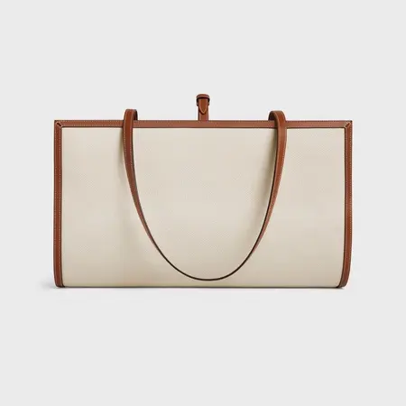 Celine St. Tropez Canvas And Calfskin Towel Carrier