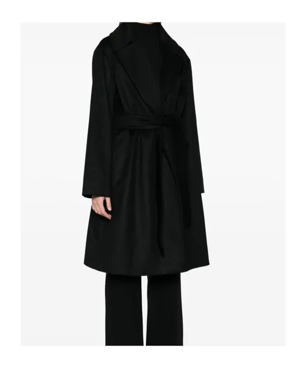 Max Mara Dravenna Belted Coat - Black