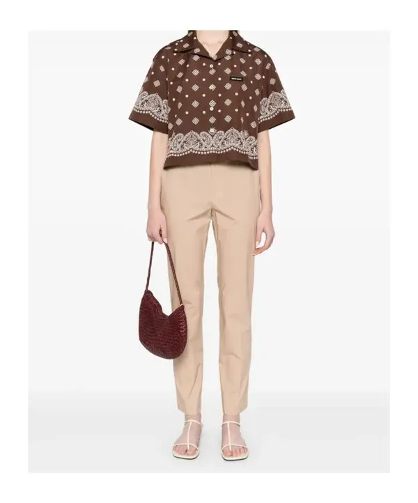 TWINSET Slim Fit Tailored Pants - Nude