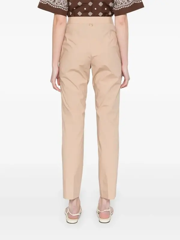 TWINSET Slim Fit Tailored Pants - Nude