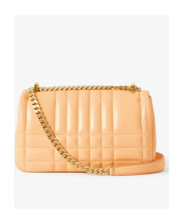 Burberry Lola Quilted Leather Shoulder Bag - Orange