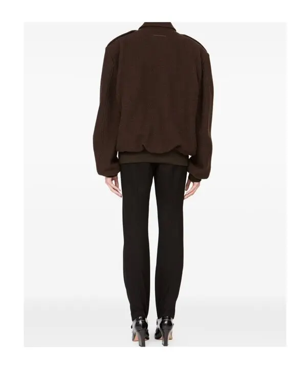 MAISON MARGIELA Pointed Collar Zip Up Jacket