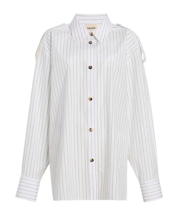 Khaite The Tamal Striped Button-up Shirt