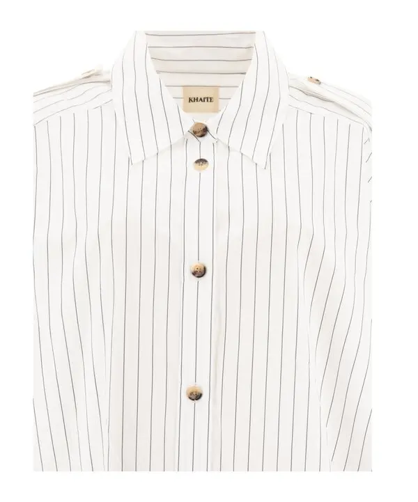 Khaite The Tamal Striped Button-up Shirt