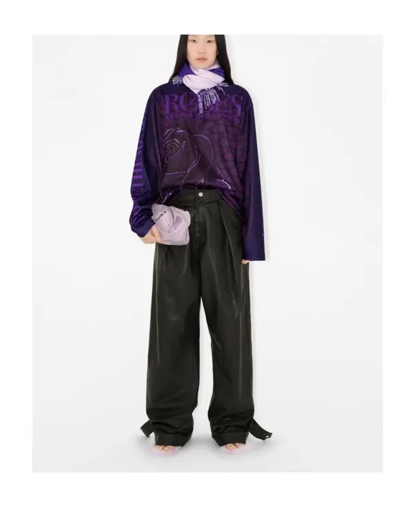Burberry Logo Embroidered Fringed Edge Scarf